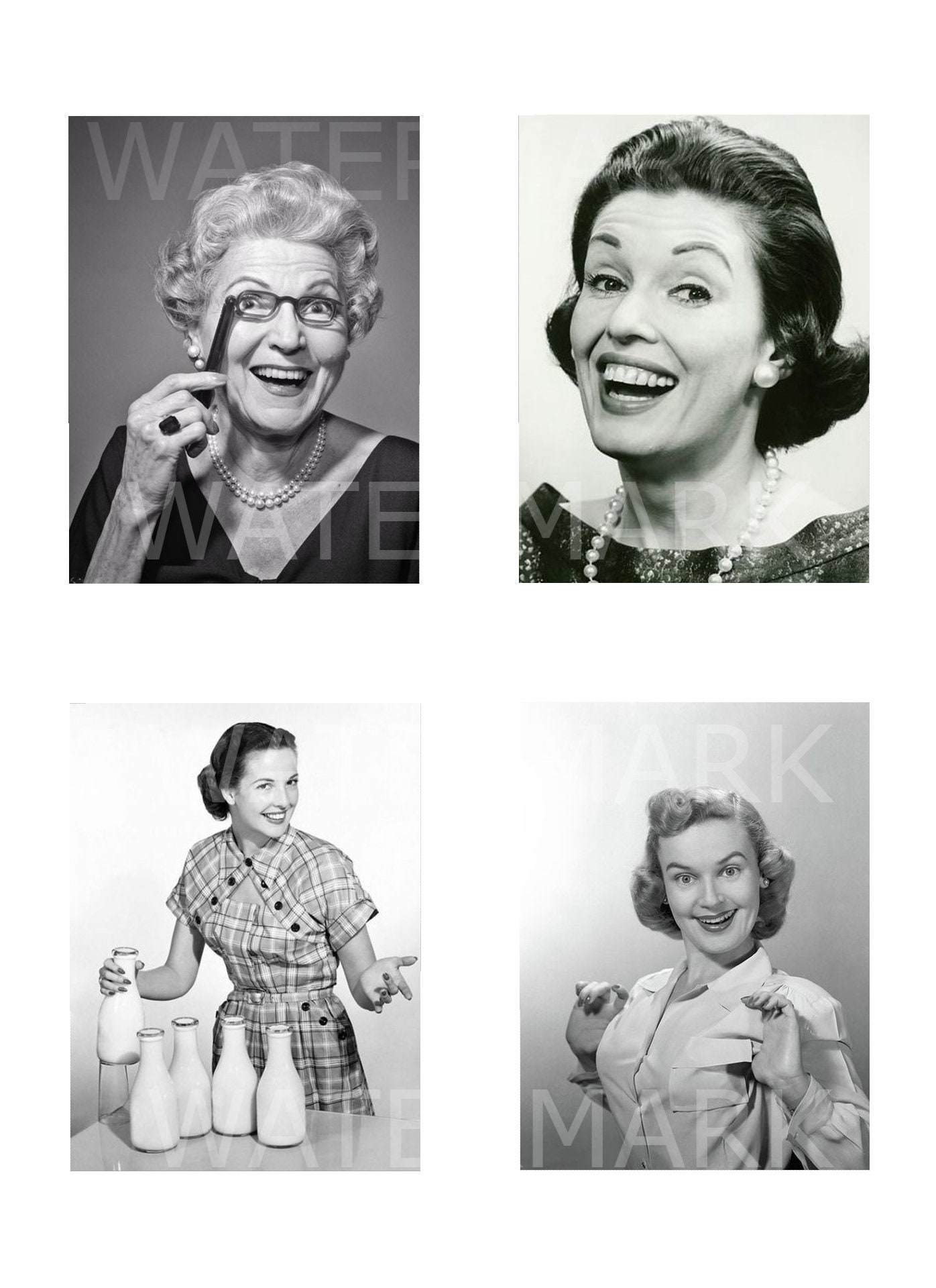 HOUSEWIFE Homemaker Vintage 1940s 1950s Women Fashion Digital - Etsy