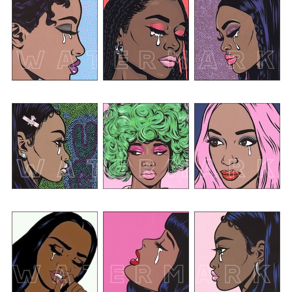 Crying Comic Girl - Etsy