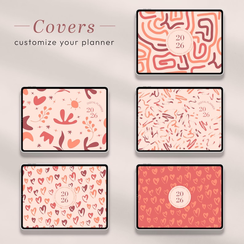 2026 Digital Planner | Monday Start, Hyperlinked (PDF) - Etsy UK