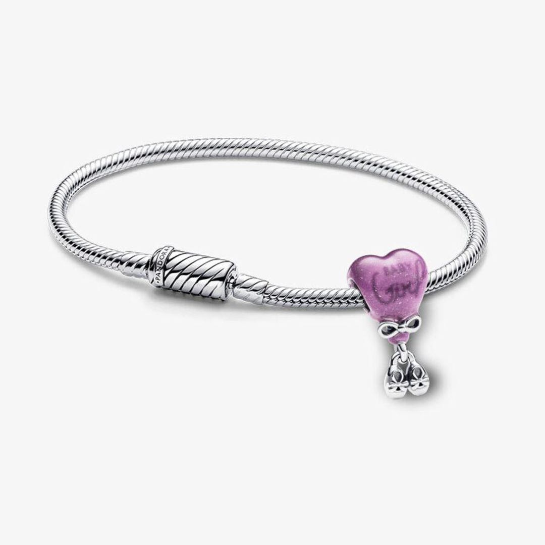 Pandora Color-changing Girl Charm Moments Magnetic Clasp Snake Chain ...