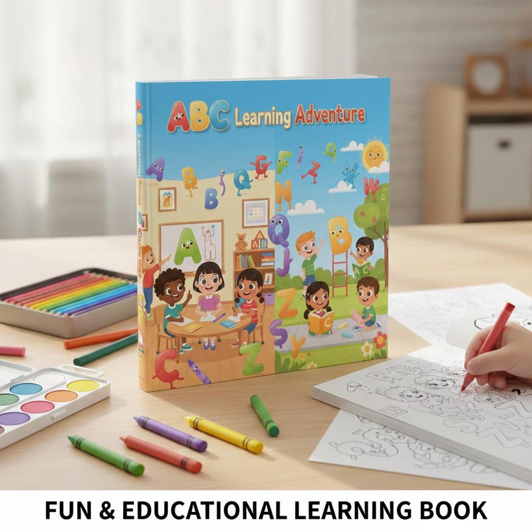 ABC Learning Adventure – Alphabet Coloring Book for Kids - Etsy