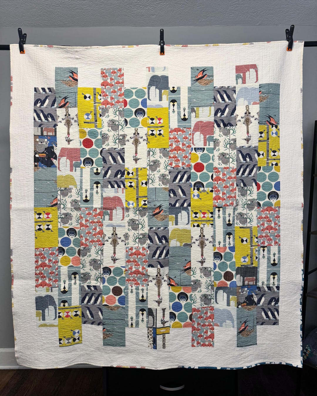 Handmade Modern Quilt, Charley Harper Matchsticks Quilt, 58” X 64”, 100 ...