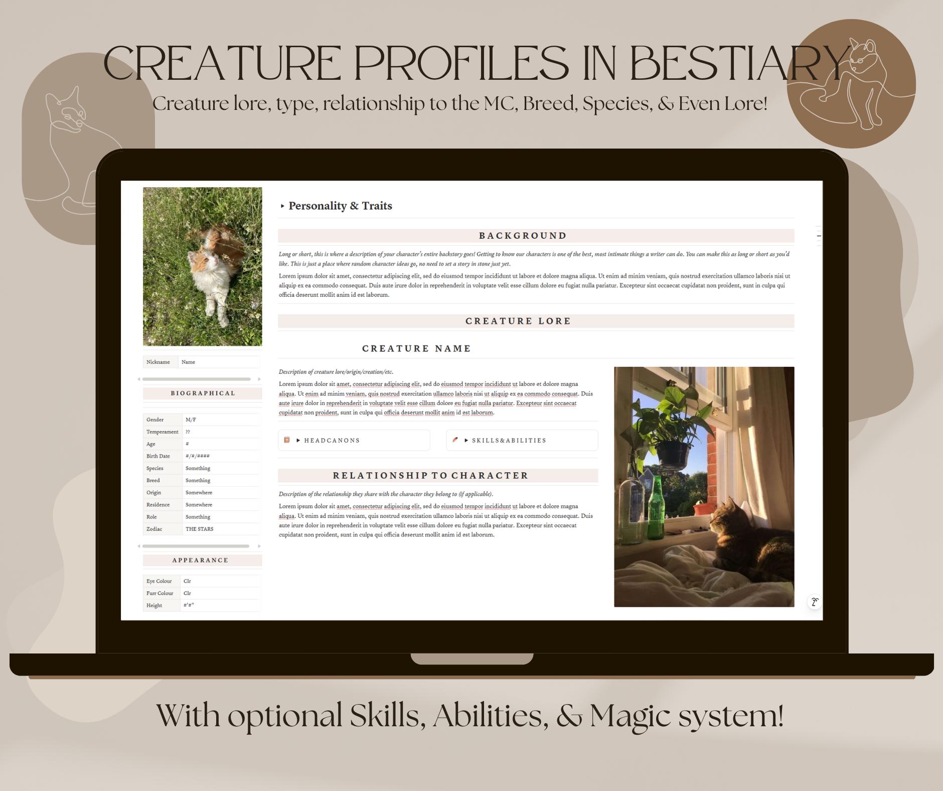 Ultimate Character Profiles: Writing Notion Template for Character ...