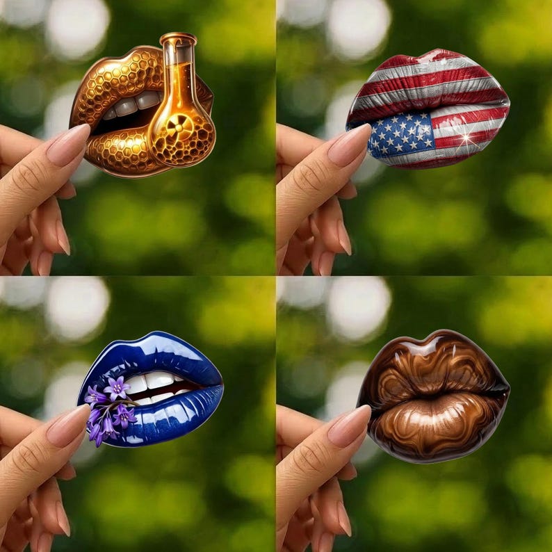 Glossy Lips PNG Bundle, Y2K Clipart, Trendy Fashion Sublimation ...