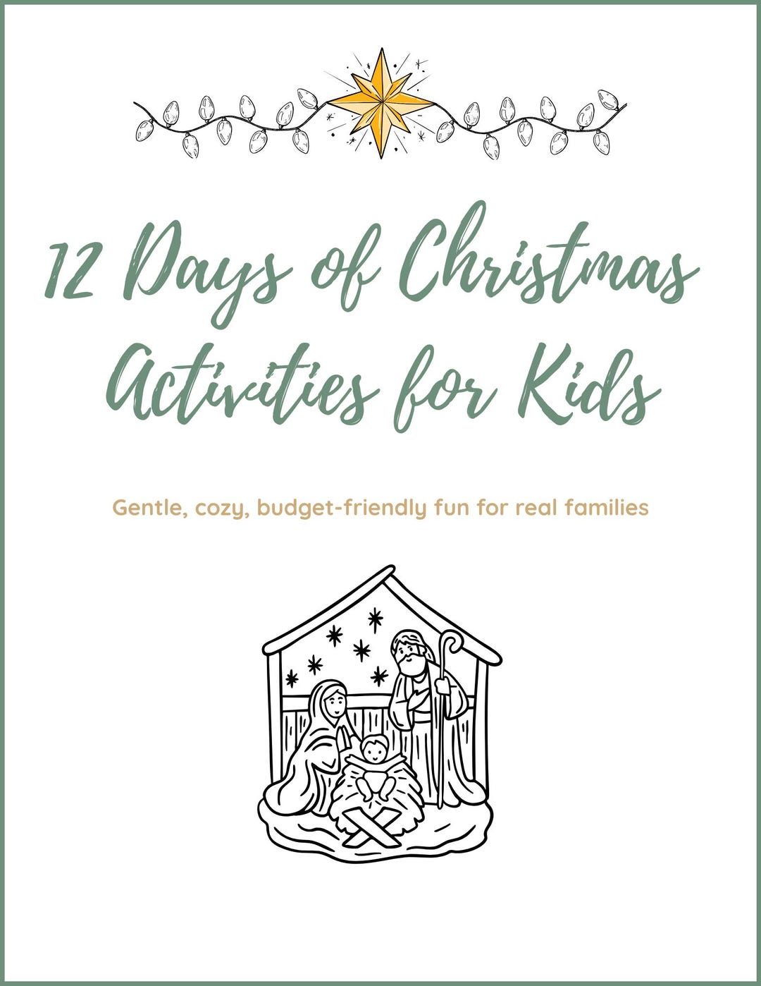 12 Days of Christmas Printable Activities for Kids - Etsy