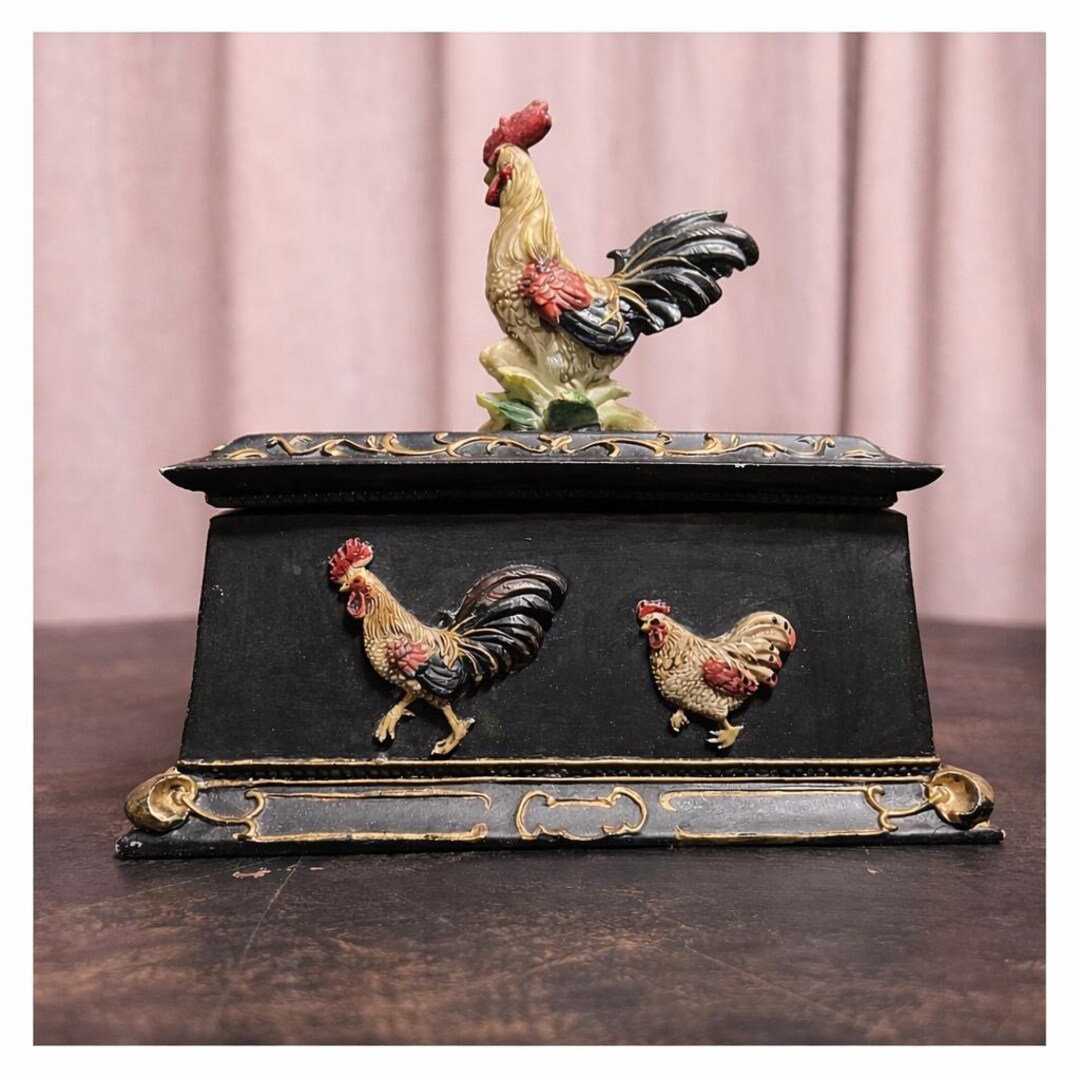 Rooster Trinket Box With Lid - Etsy