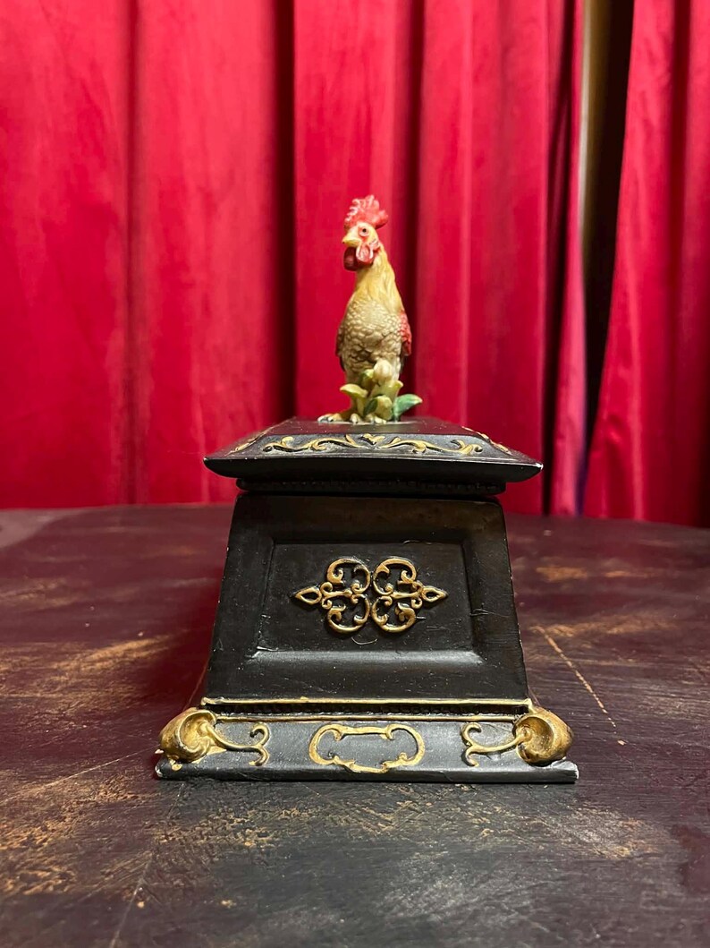 Rooster Trinket Box With Lid - Etsy