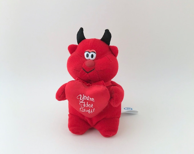Vintage Jerry Elsner Plush Devil, "you're Hot Stuff!" Plush Devil, Cute Small Plush Devil, Hot ...