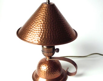 Hammered copper lamp | Etsy