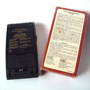 Vintage Texas Instruments TI 1200 Calculator W/red LCD - Etsy