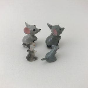 Vintage Collection of Mouse Miniatures, Miniature Mice, Assortment of ...