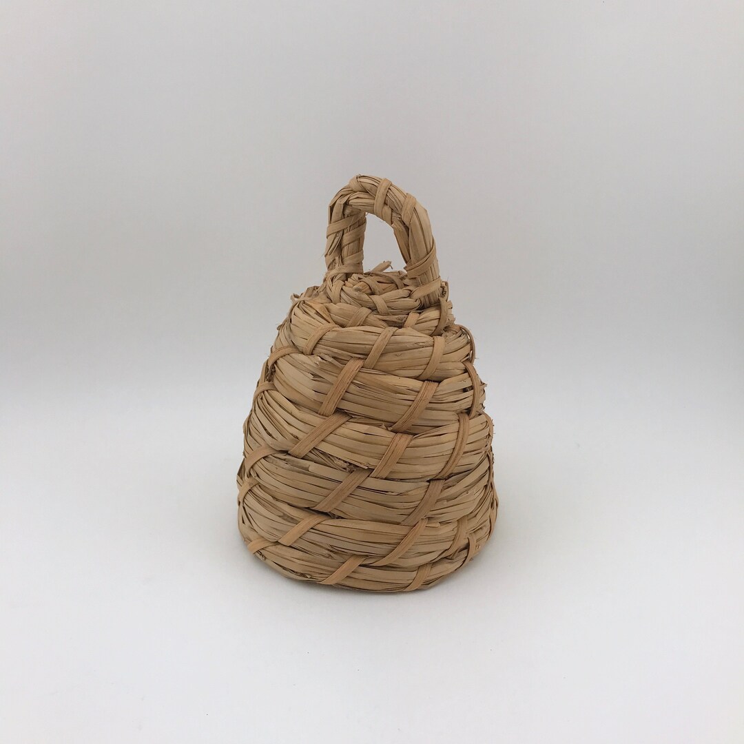 Vintage Wicker Bell, Bell Shaped Woven Raffia, Home Decor, Rustic ...