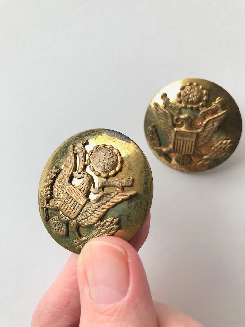 Vintage Lot WWII Eagle Buttons Pins War Pins Brass - Etsy