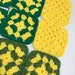 Vintage Lot of 12 Granny Squares, Green and Yellow Granny Squares ...
