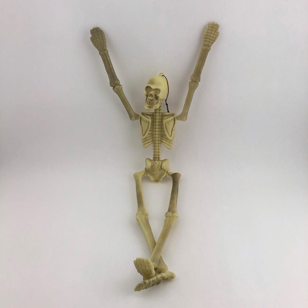 Vintage Plastic Jointed Skeleton Figure, Skeleton, Small Blow Mold ...