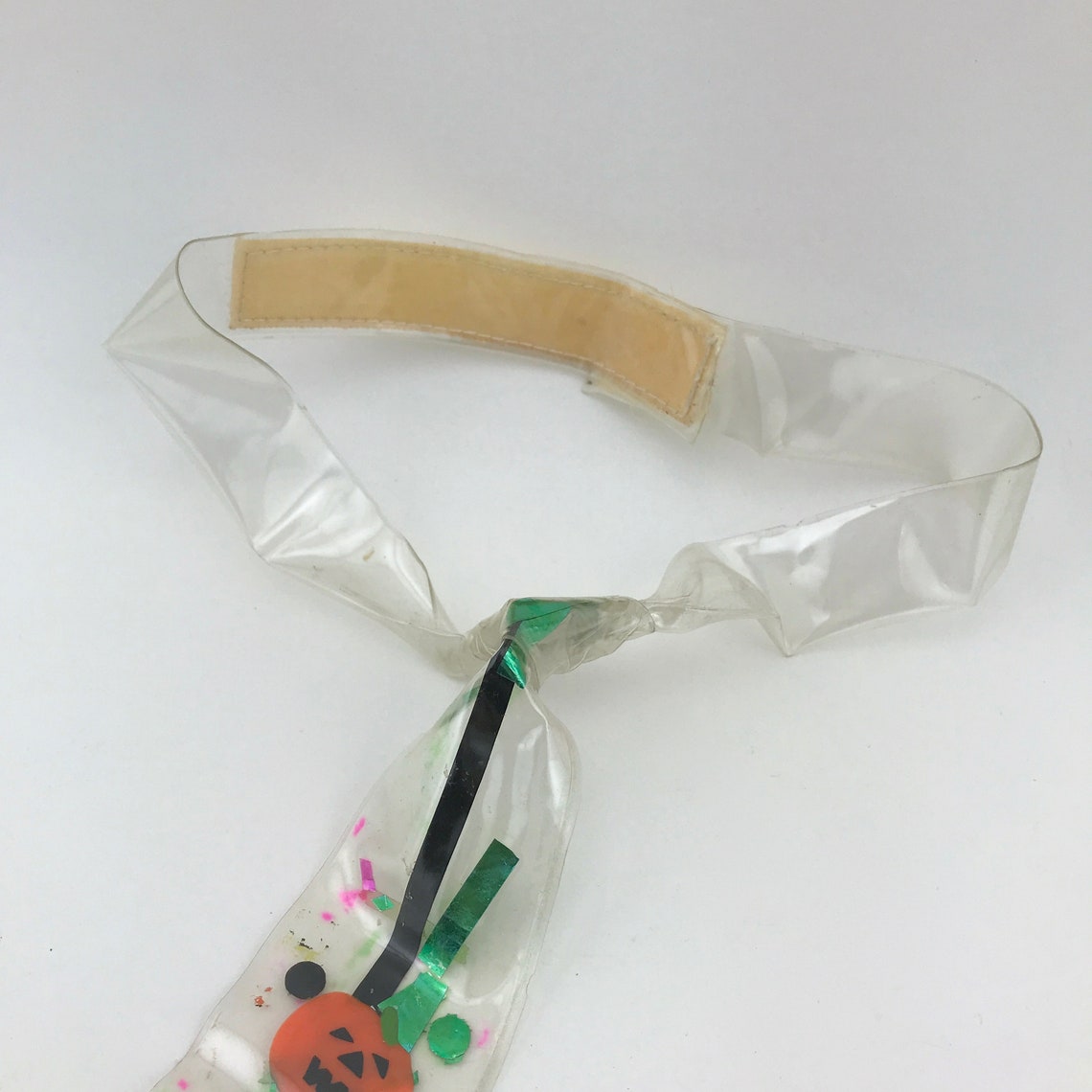 Vintage Plastic Halloween Theme Tie, Necktie, Pumpkin Tie, FAIR to GOOD ...