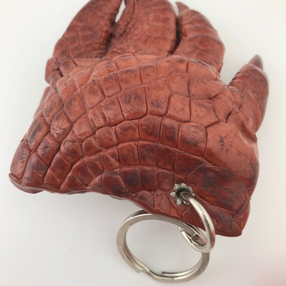 Vintage Crocodile Claw Foot Keychain, Croc Key Fob, C… - Gem