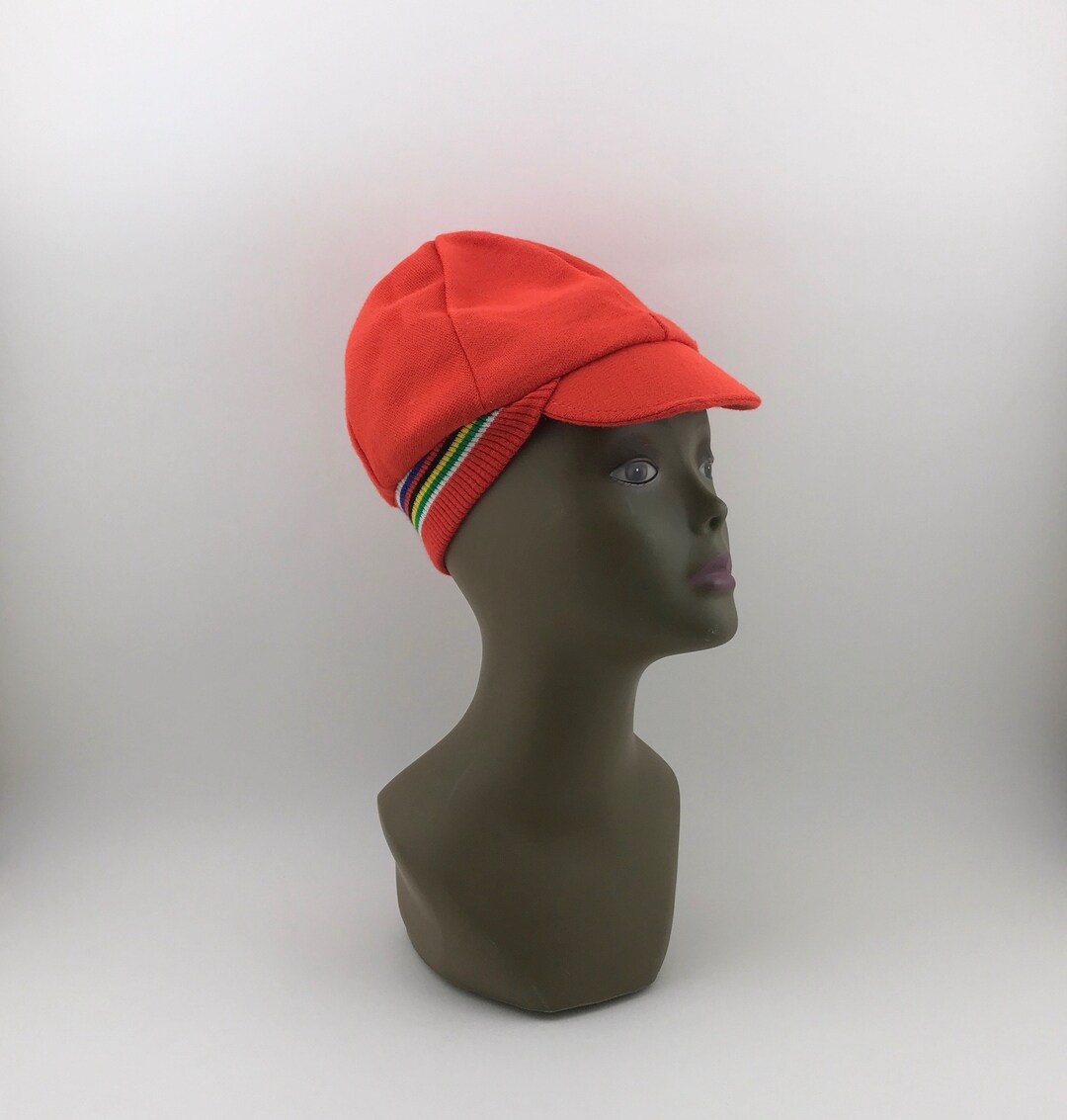 Vintage Reversible Red Knit Cap, Knit Cap, Newsboy Style Knit Cap - Etsy