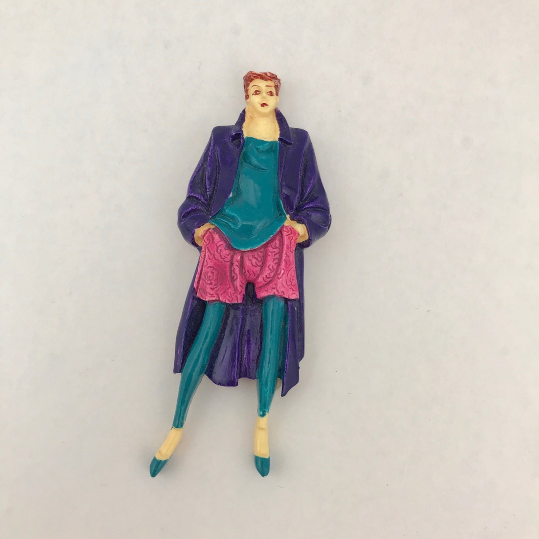 Vintage 1980's Fashion Lady Pin/brooch, Lady Pin - Etsy