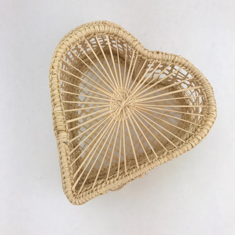Wicker Heart Basket - Etsy