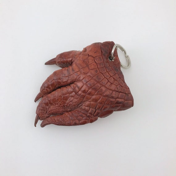 Vintage Crocodile Claw Foot Keychain, Croc Key Fob, C… - Gem