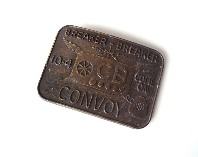 Vintage CB Convoy Brass Belt Buckle - Etsy