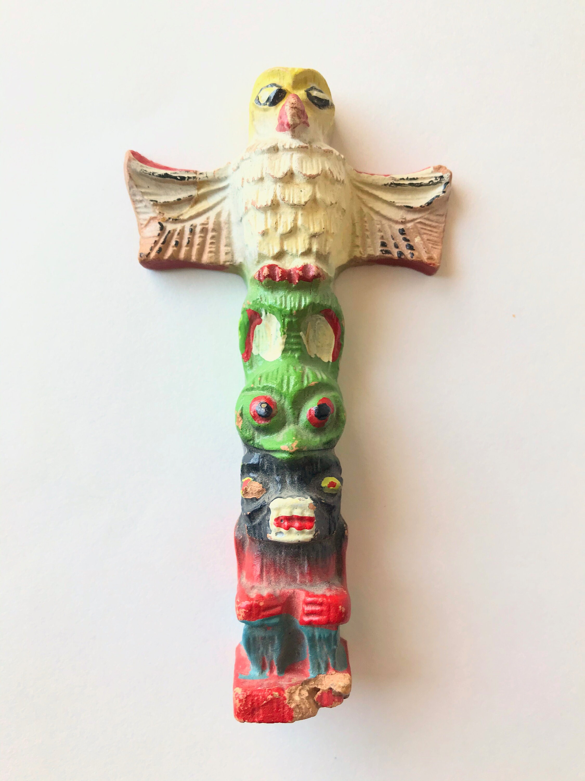 Vintage Lot Of Miniature Totem Poles Colorful Totem Poles | Etsy