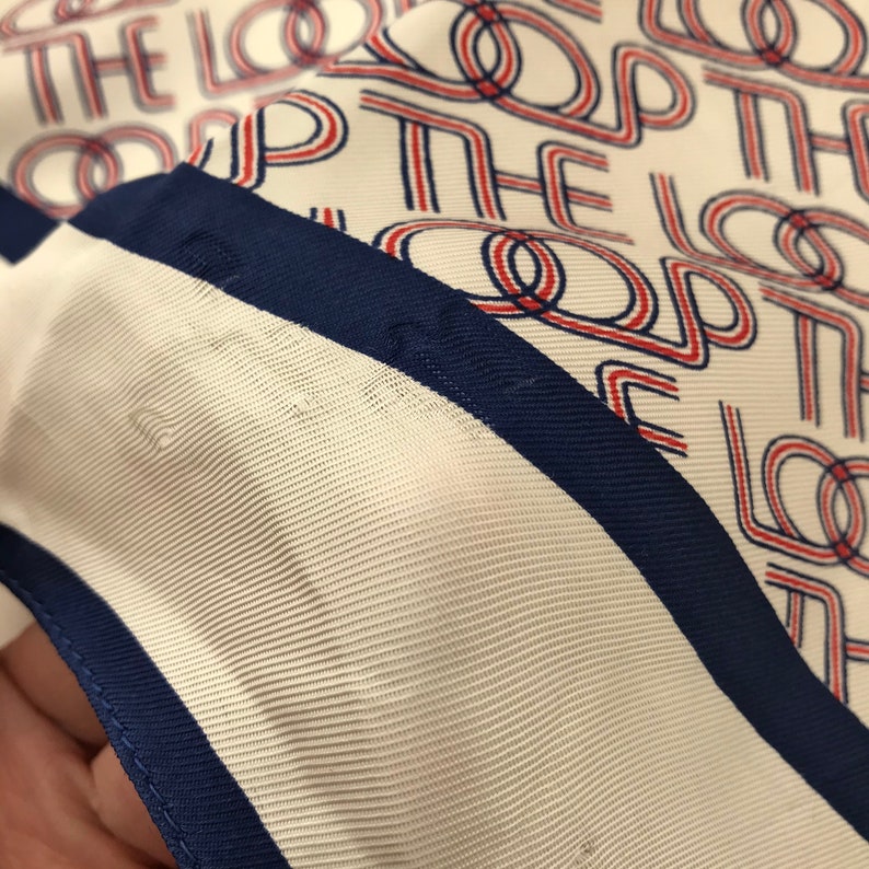 Vintage the Loop Souvenir Chicago Scarf the Loop - Etsy