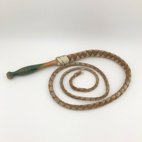 vintage braided leather whip - Gem