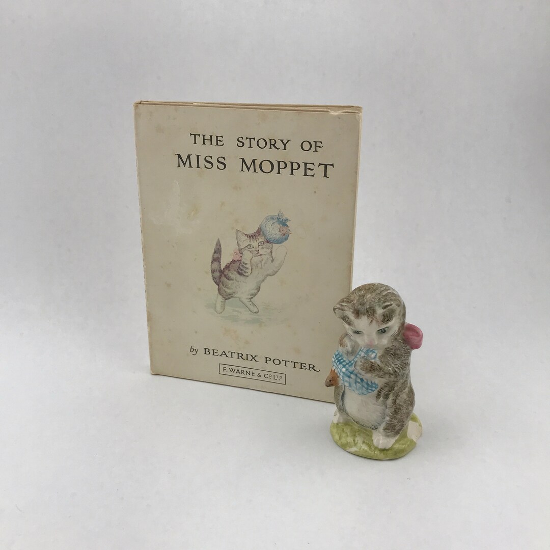 Vintage Beatrix Potter, Miss Moppet Book and Figurine, F. Warne & Co ...