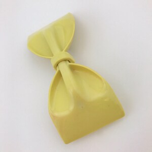 Vintage Large Yellow Hard Plastic Hair Bow Hair Clip, Yellow Hair Clip ...