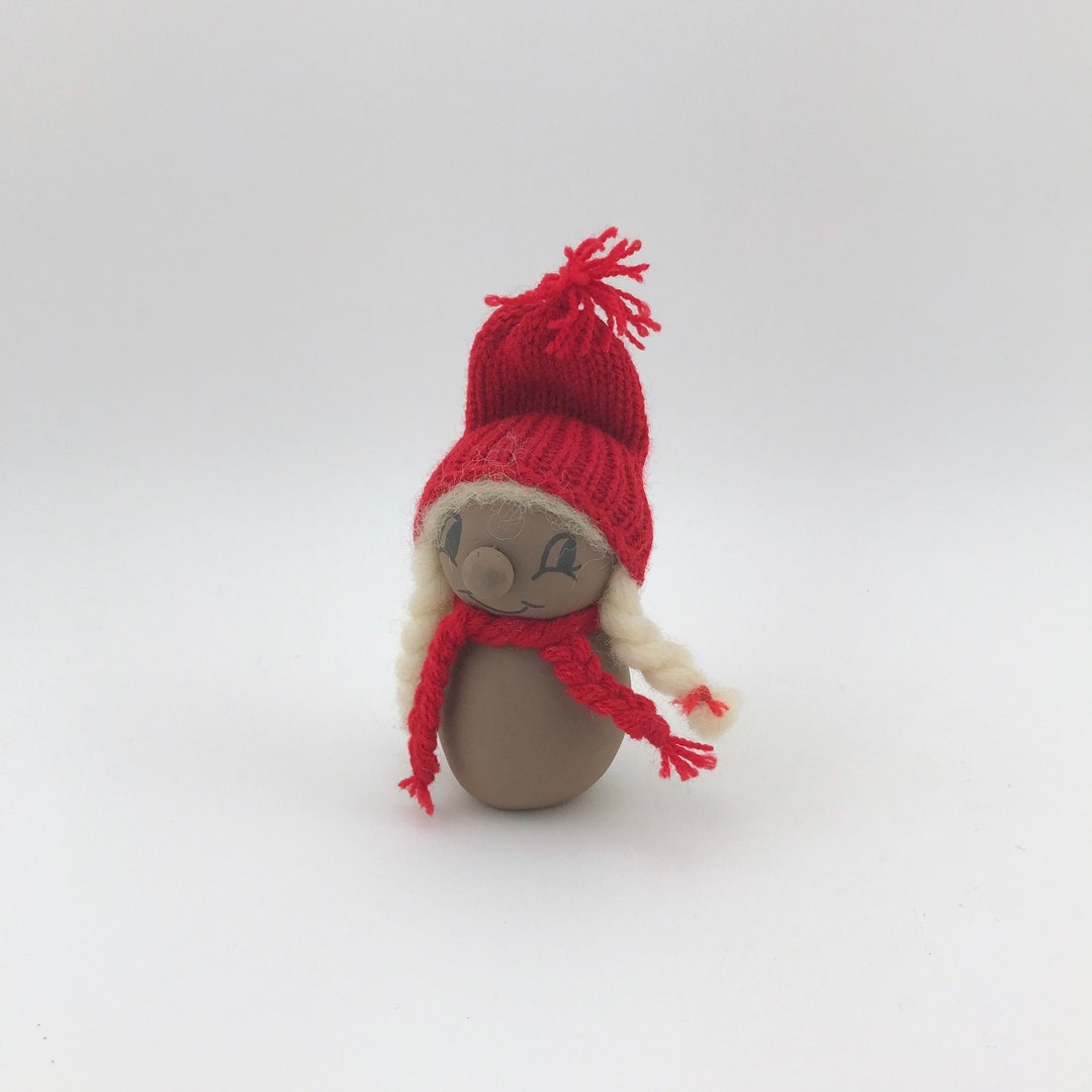 Vintage Swedish Tomte Figurine, Ceramic/clay Girl Troll (?) With ...