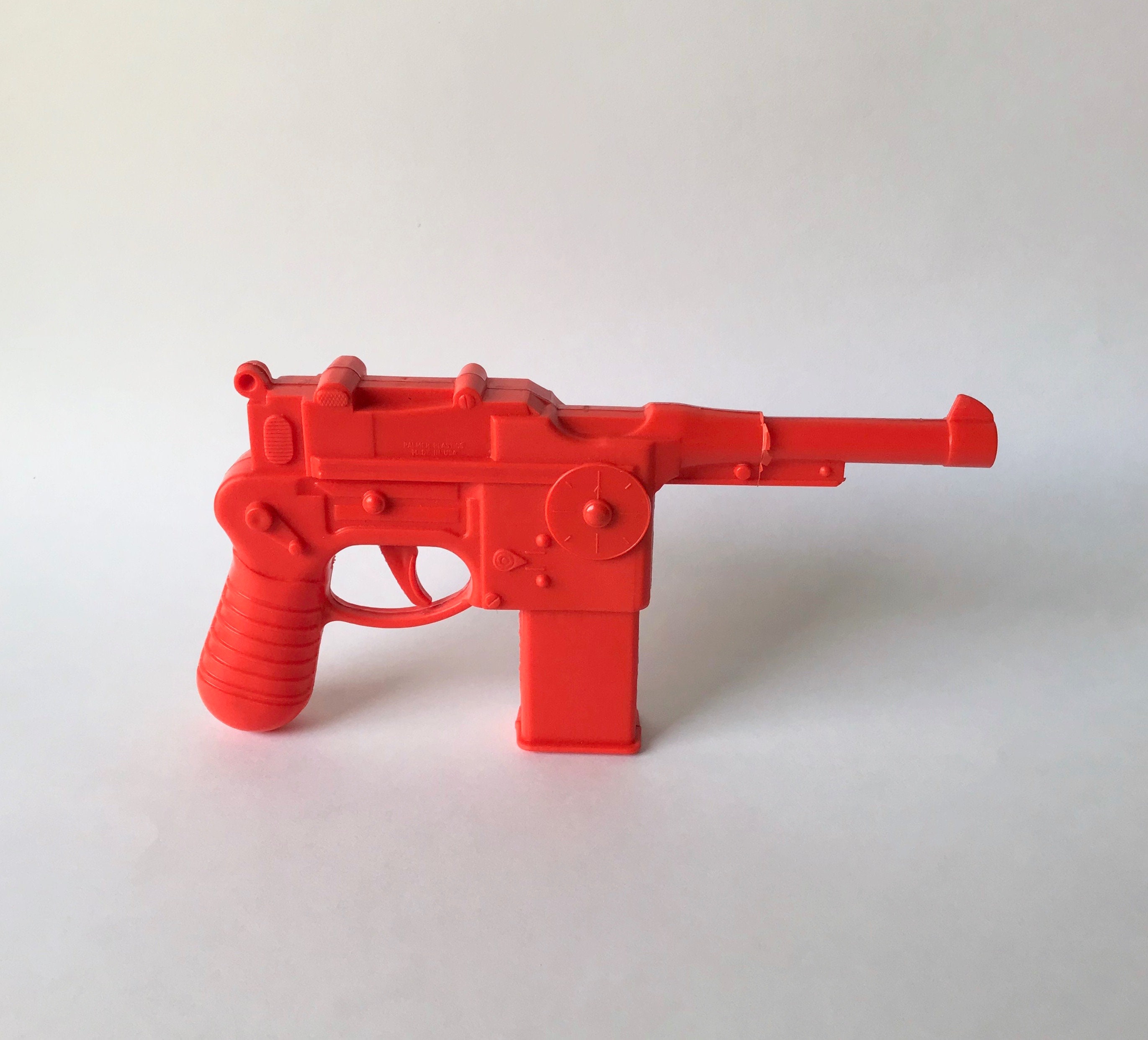 Vintage Palmer Plastics U.S.A. Toy Machine Gun With Sound Orange Plastic Gun Toy Gun Palmer Plastics 70 s Toy Gun Etsy