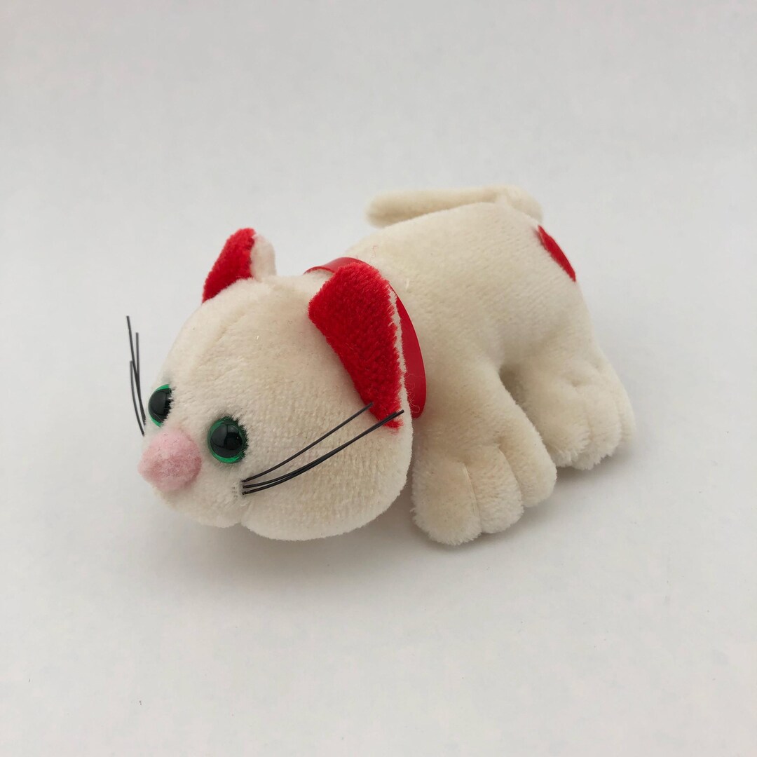 Vintage "baby Kittee" Stuffed Animal, Red and White Small Kitten ...
