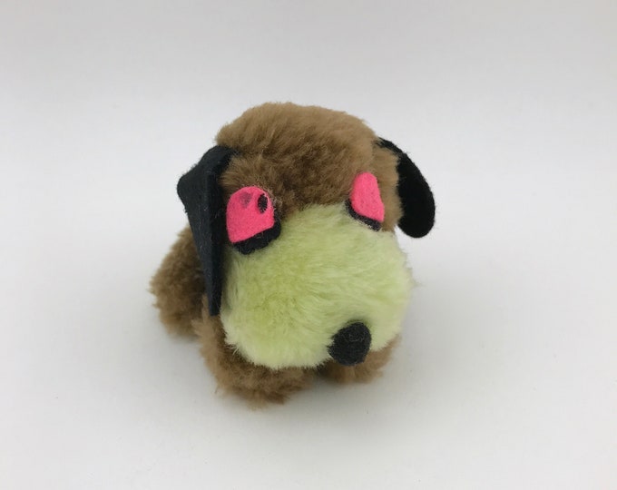 Vintage Wallace Berrie Cream Puff Dog, 1973, Tiny Plush Dog, Asleep ...