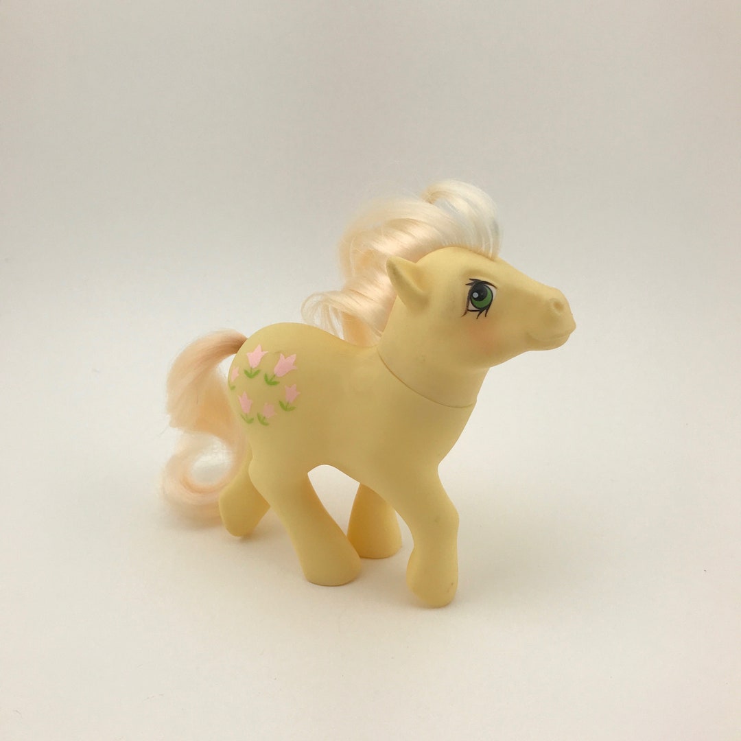 Vintage MLP, Gen 1 My Little Pony, Posey, Yellow With Pink Tulips, 1984 ...