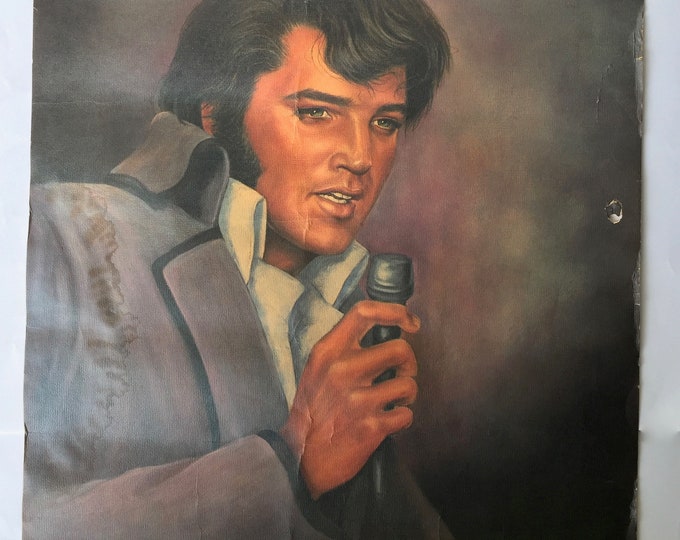 Vintage Elvis Print, Loxi Sibley, Large Elvis Portrait - Etsy