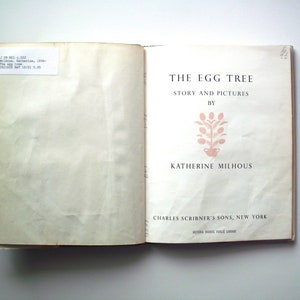 Vintage Hardback Copy of the Egg Tree, Katherine Milhous, 1950, the Egg ...