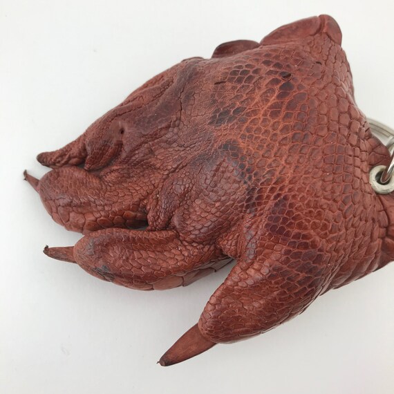 Vintage Crocodile Claw Foot Keychain, Croc Key Fob, C… - Gem