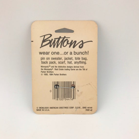 Vintage American Greetings Monopoly Button, Community… - Gem