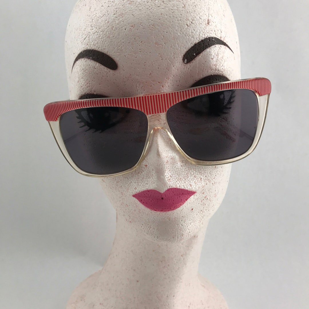Vintage Sanford Hutton Colors in Optics Sunglasses, FAIR TO GOOD, Red ...
