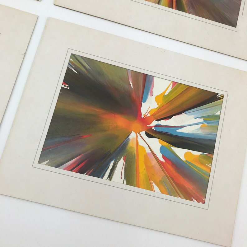 Vintage Group of Four Spin Art Paintings Spin Art Abstract - Etsy