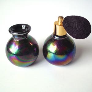 Vintage 1960's Perfume Bottle/atomizer, Vanity Set, Opalescent ...