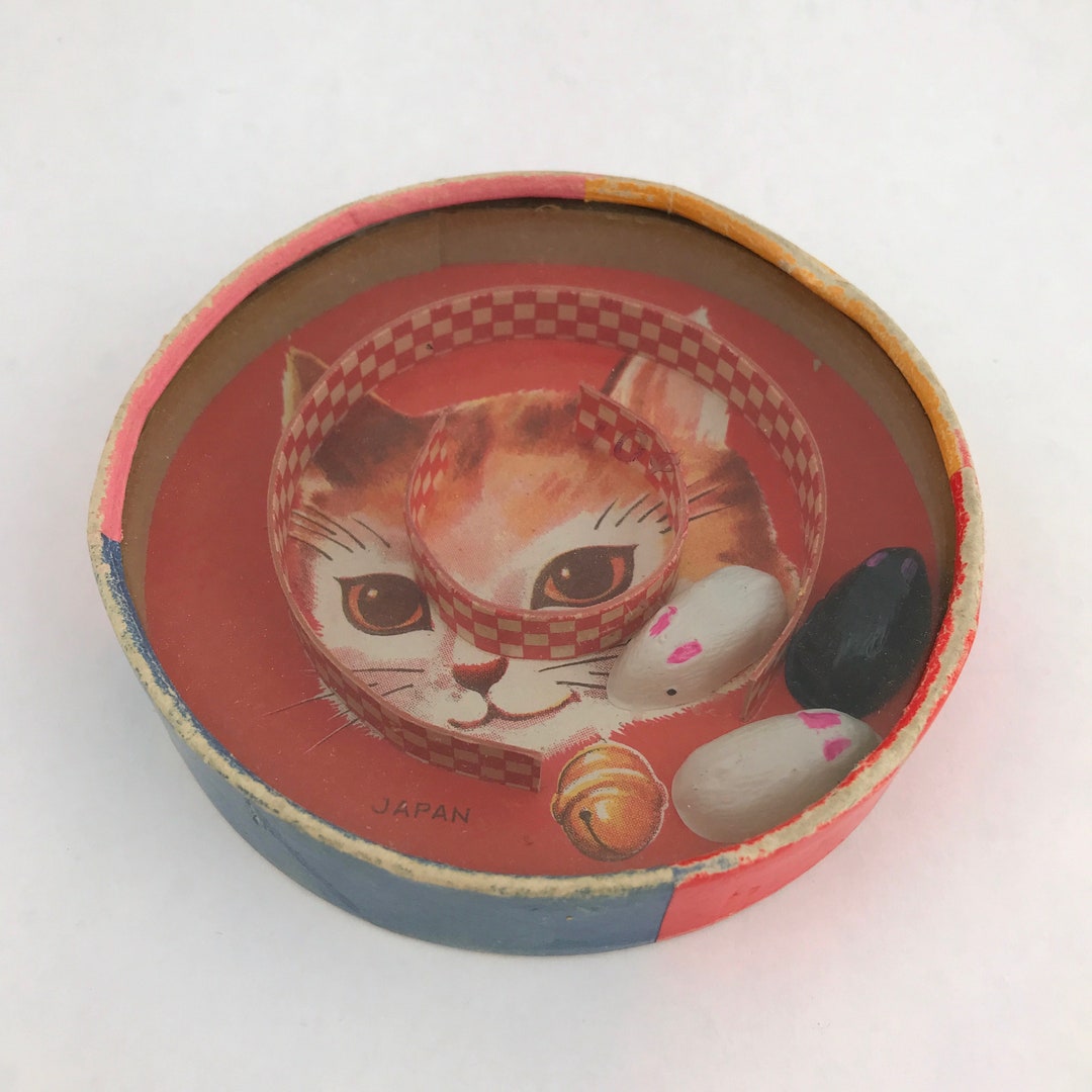 Vintage Cat and Mouse Puzzle Maze Game, Dexterity Game, Three Blind ...