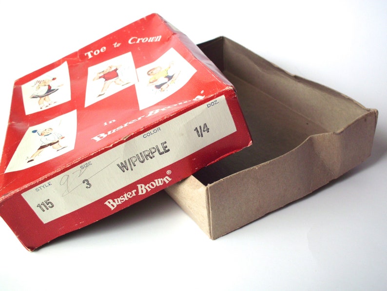 Vintage Buster Brown Sock Box, Advertising, 1950's - Etsy