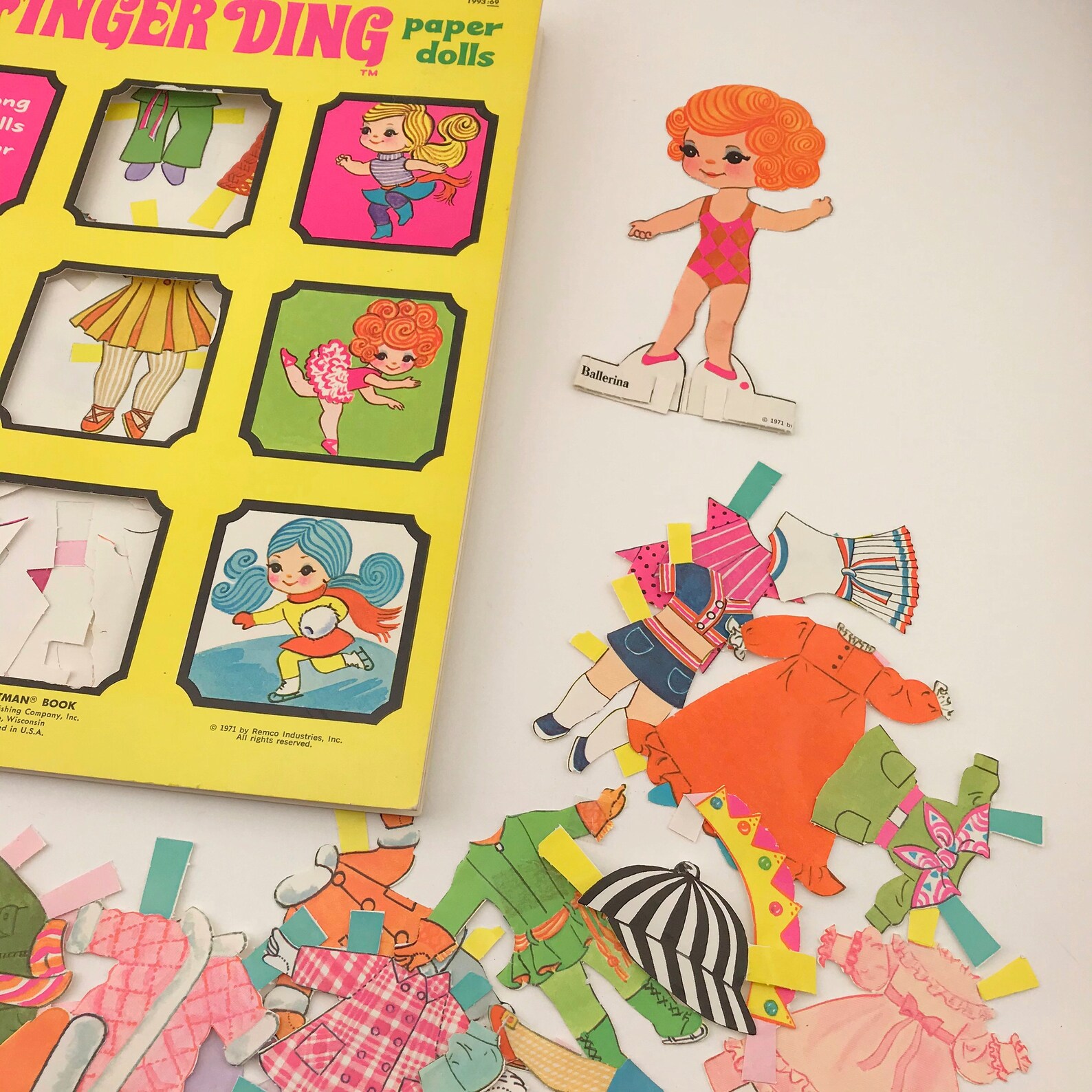 Vintage Whitman Finger Ding Paper Dolls 1971 Remco - Etsy