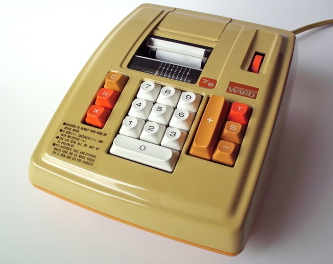 Vintage Montgomery Ward Electronic Adder Desk Calculator With Printout ...