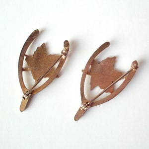 Two Vintage Canada Trail BC Wishbone Maple Leaf Pins, Canadian Pins ...