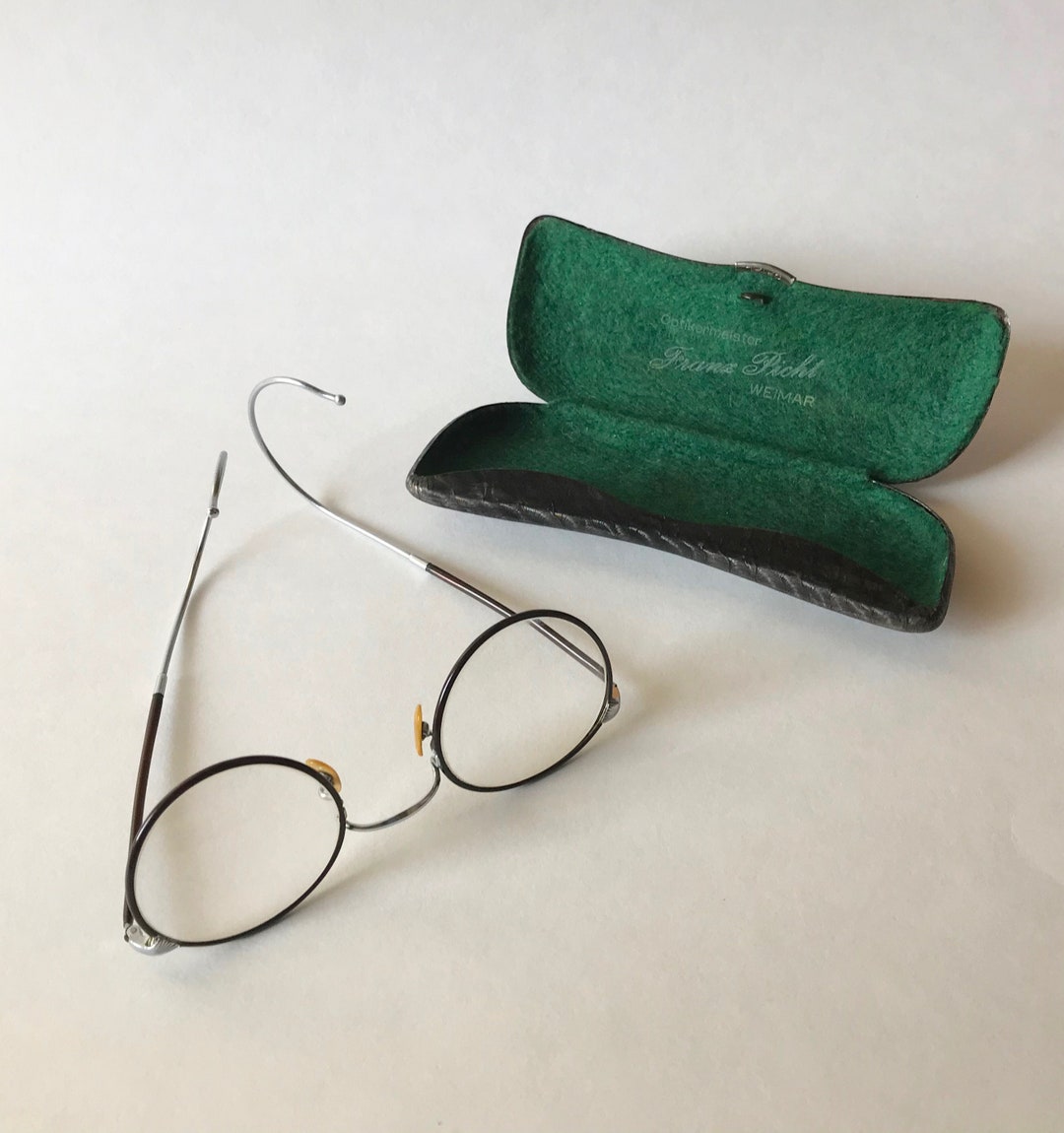 Vintage 1930's (?) Krusch (?) Round Eyeglass Frames With Case, Franz ...