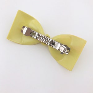 Vintage Large Yellow Hard Plastic Hair Bow Hair Clip, Yellow Hair Clip ...